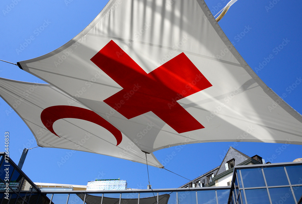 Geneva, Switzerland, Europe - Red Cross Organization Headquarters ...