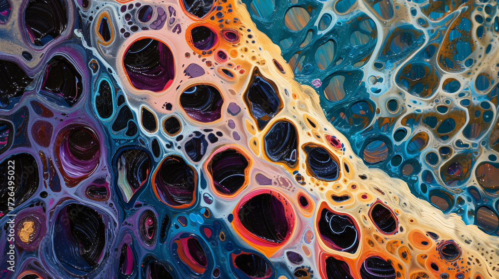 Cellular Mosaic Dynamic Background Unveiling the Hidden Beauty of Body ...