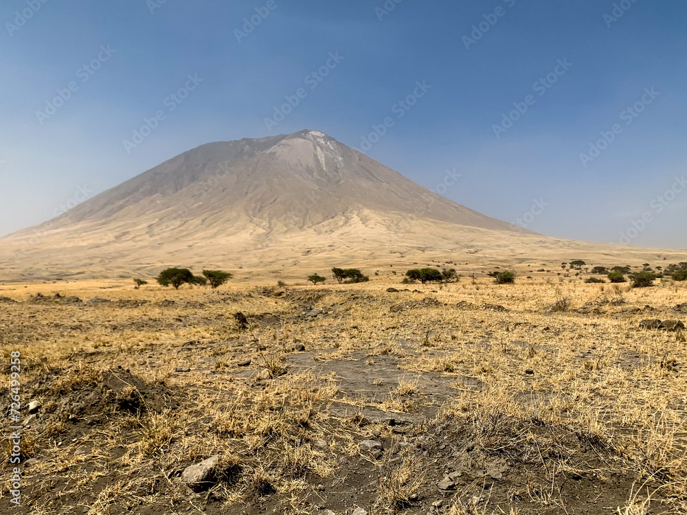 The Ol Doinyo Lengai (Masai Mountain of God), active stratovolcano of ...