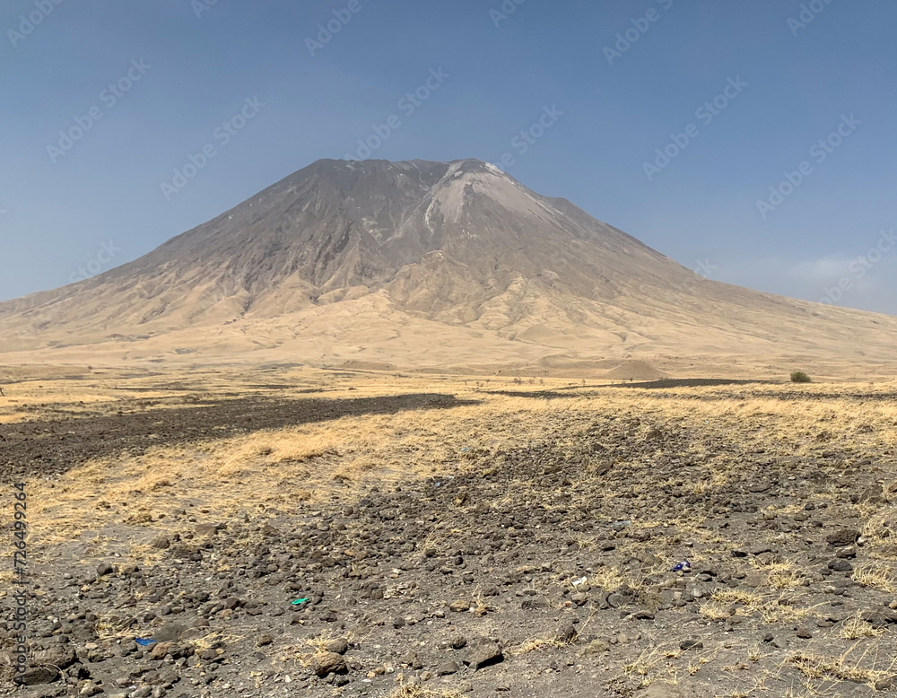The Ol Doinyo Lengai (Masai Mountain of God), active stratovolcano of ...