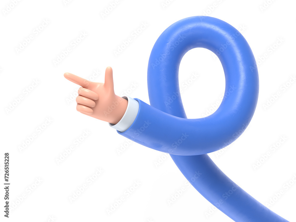 Transparent Backgrounds Mock-up. Cartoon character hand pointing ...