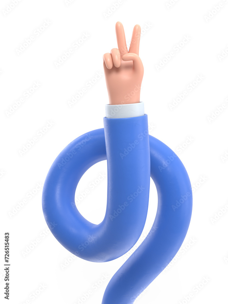 Transparent Backgrounds Mock-up. Two fingers social icon. Cartoon ...