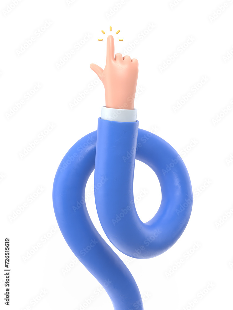 Transparent Backgrounds Mock-up. Cartoon character hand pointing ...