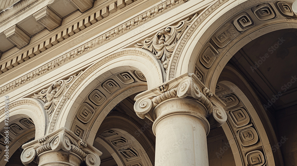 Details classical arches and their fine architectural details Stock ...