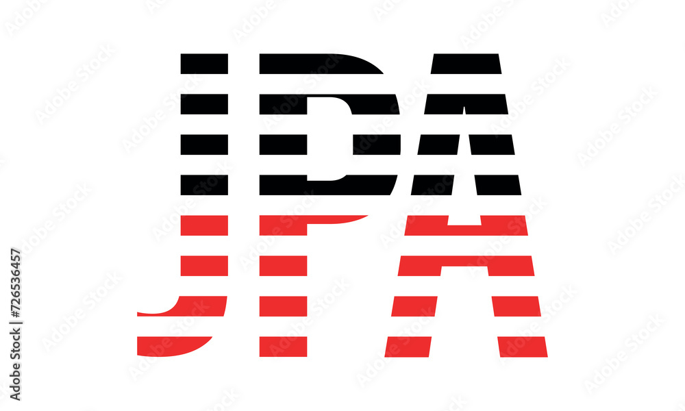 JPA three initial letter iconic line negative space minimal logo design ...