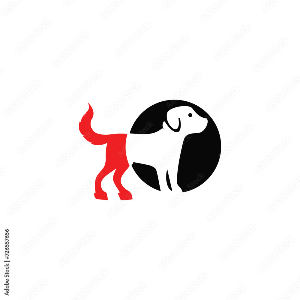 Fighting dog animal logo design . Cute dog animal logo illustration ...
