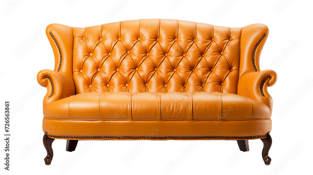 Brown leather luxurious sofa which is a trendy contemporary designed ...