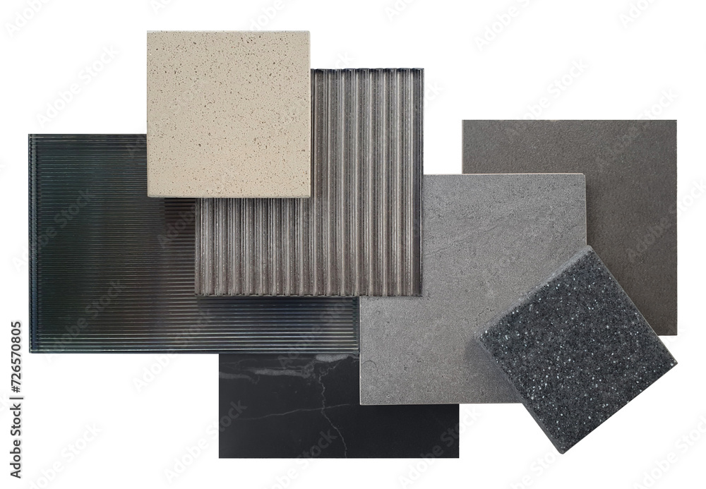 combination of interior material samples for modern loft style concept ...