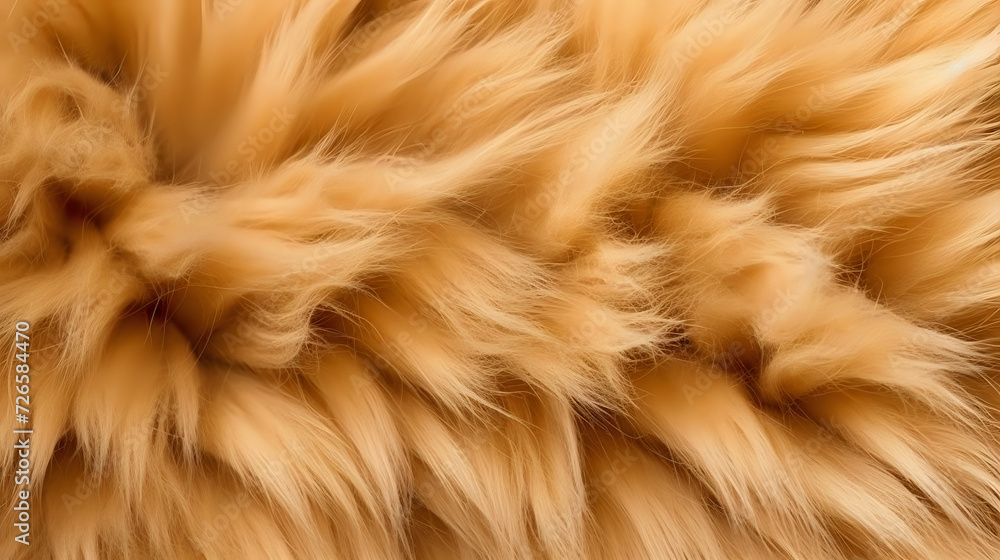 Golden Fur Texture: Luxurious Animal Coat A close-up of rich golden fur ...