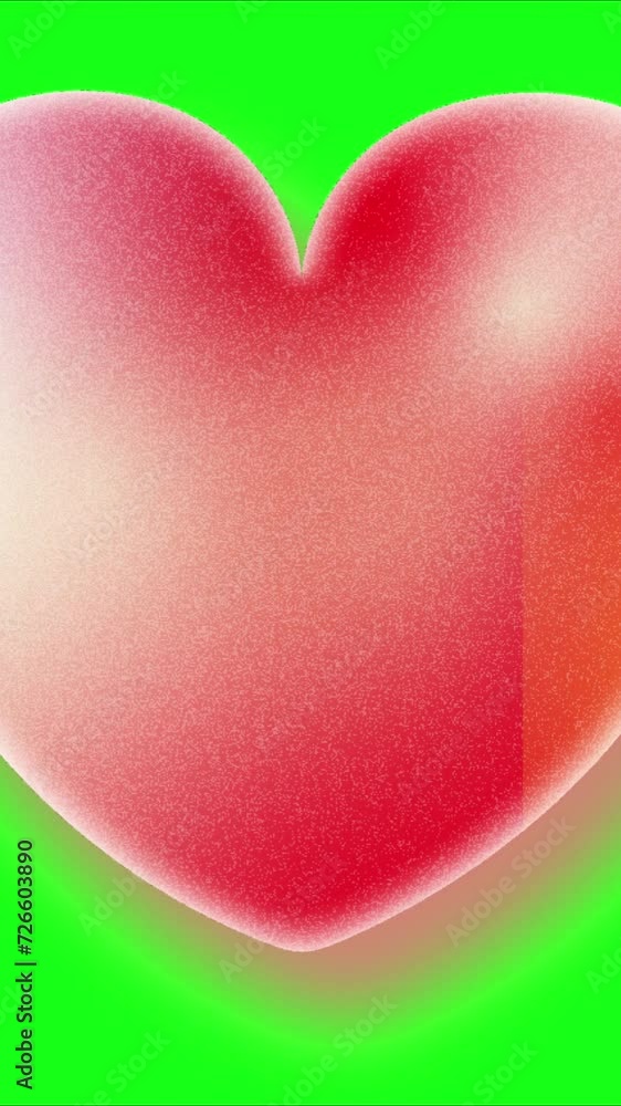 Great 3D animated heart on green screen. Heart transition with key ...