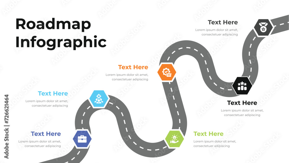 Roadmap infographic presentation layout fully editable. Stock Vector ...