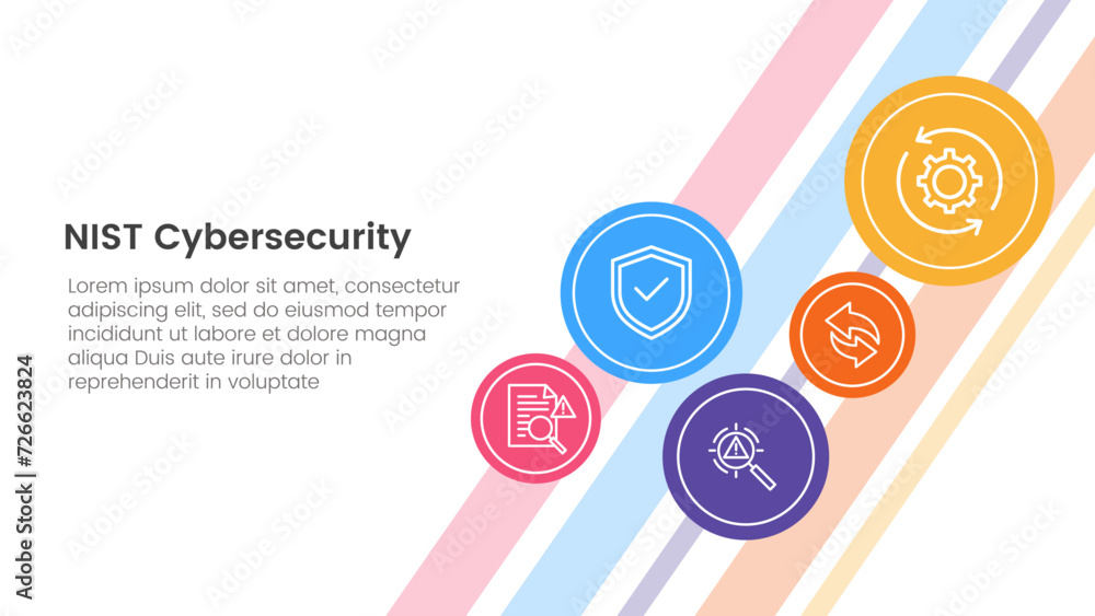 nist cybersecurity framework infographic 5 point stage template with ...