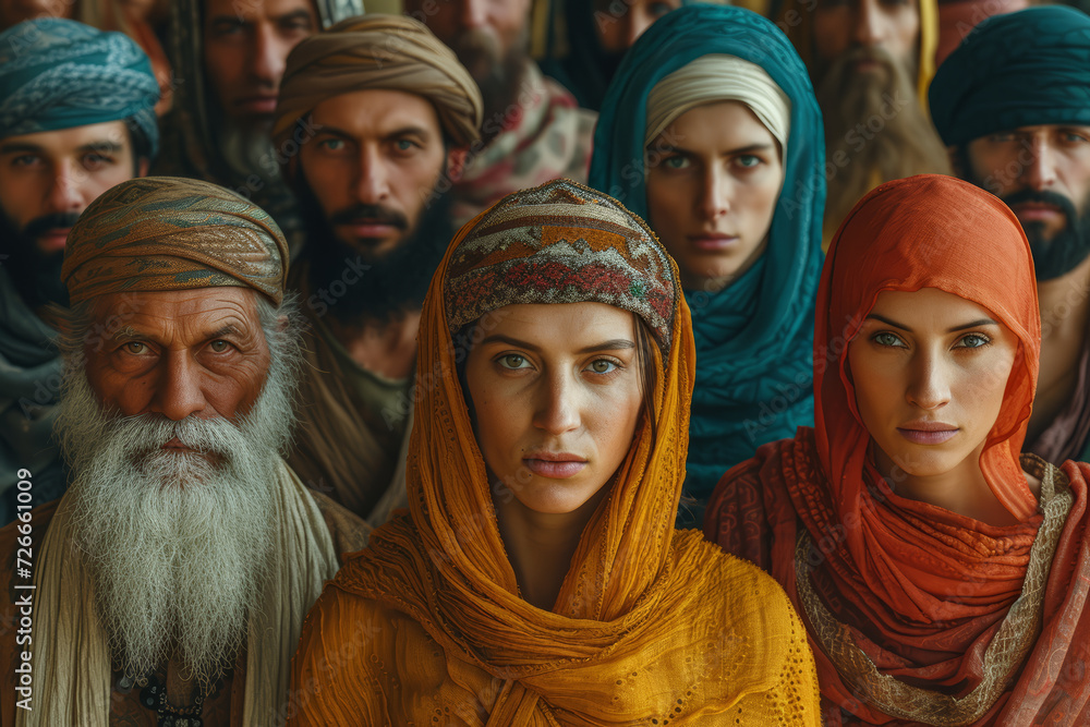 A spontaneous photograph of people of different religions coming ...