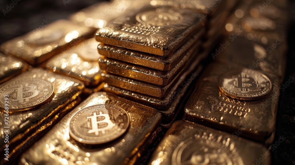 A glittering fortune awaits as a towering stack of precious metal bars ...