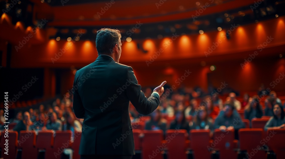 Commanding the Stage: A Visionary Leader Ignites Passion in Front of ...