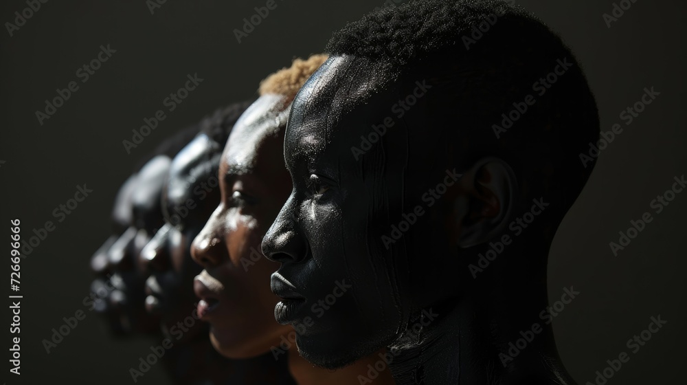 Shades of Unity - Young black men of different background stand ...