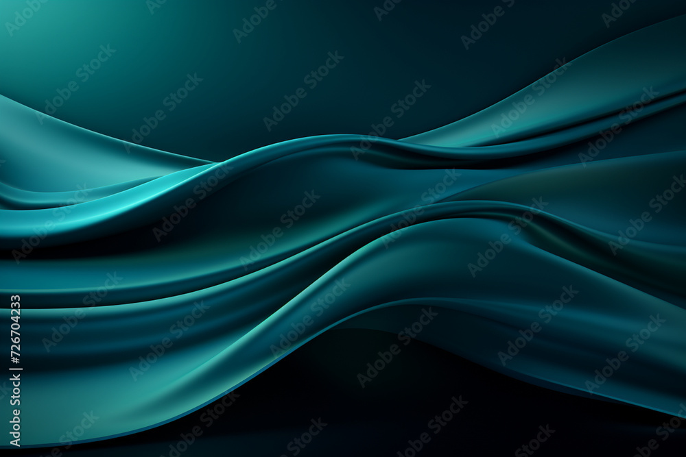 A captivating dark teal presentation background with subtle waves ...