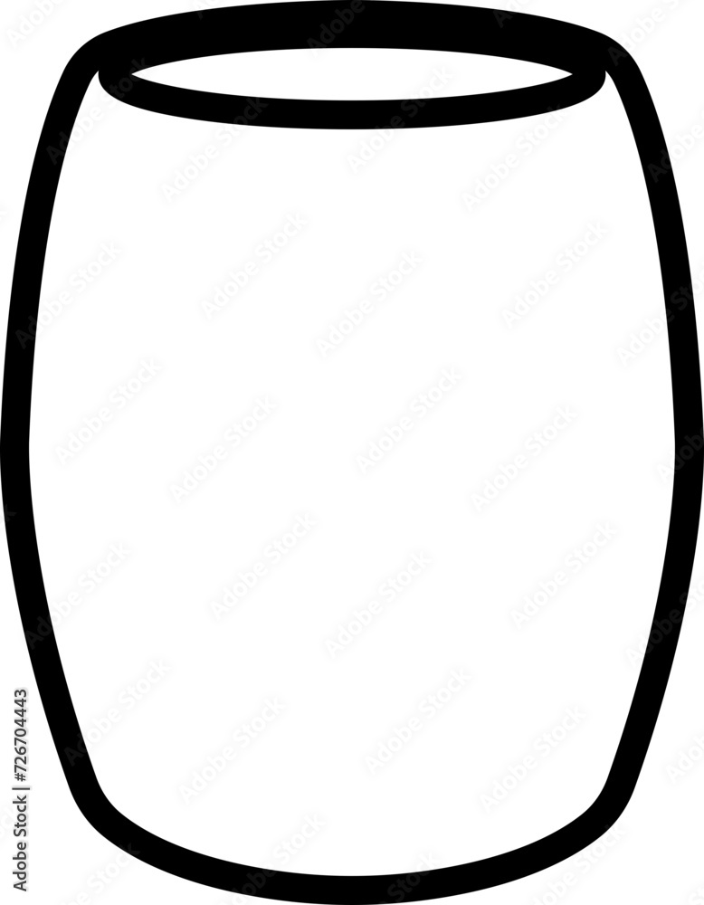 Barrel oil drum icon in line style. isolated on transparent background ...