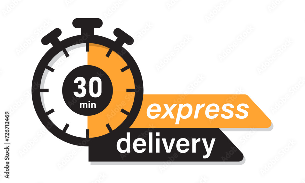 Express delivery fast shipping service vector illustration image with ...
