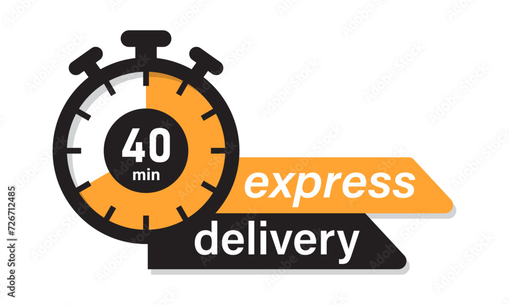 Vetor de Express delivery fast shipping service vector illustration ...