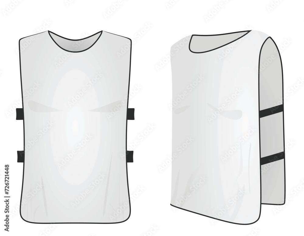 Poster White bib vest. vector illustration – Wall Art | UkPosters