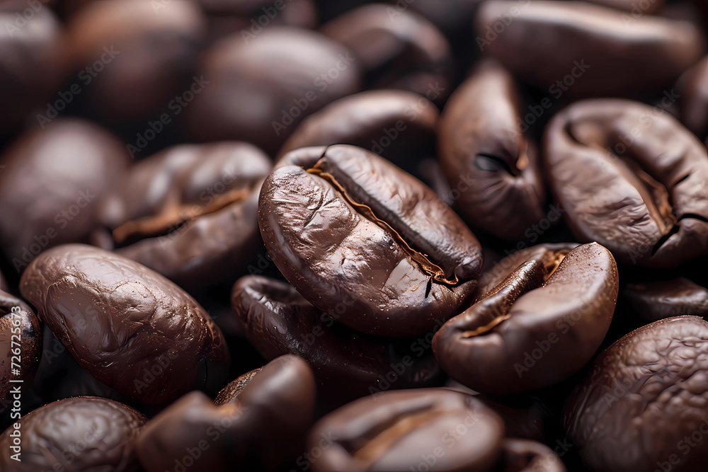 Hyper-realistic macro photo, every intricate detail & texture of coffee ...