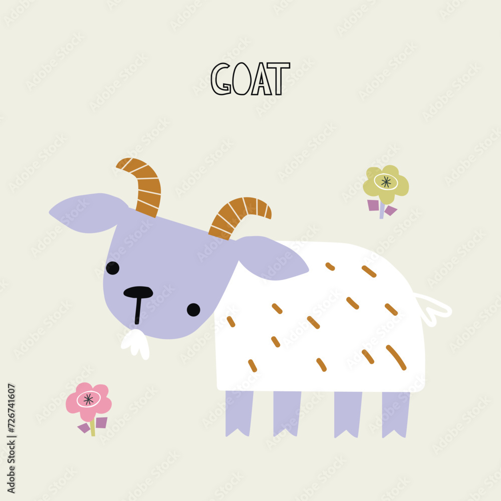 Farm animals cards. agriculture animals vector set for educational kids ...