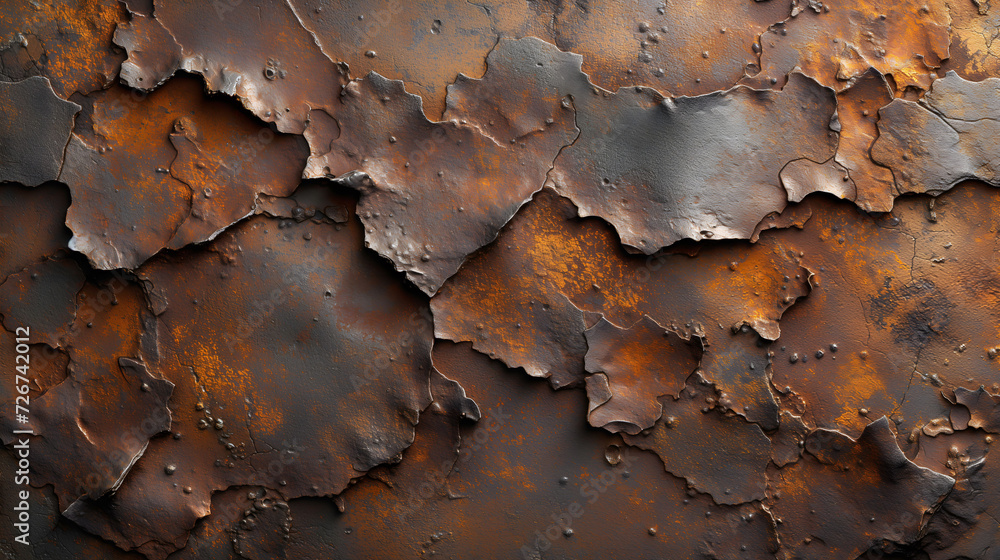 3d grunge textures background. Layers of peeling rust reveal the ...