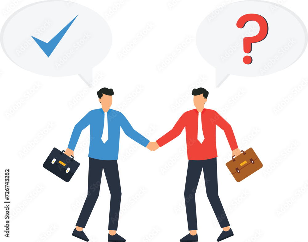 Negotiation and compromise and common ground. And handshake for ...