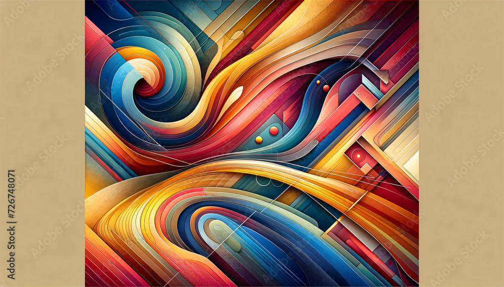 Modern abstract desktop wallpaper with a swirl of vibrant colors and ...