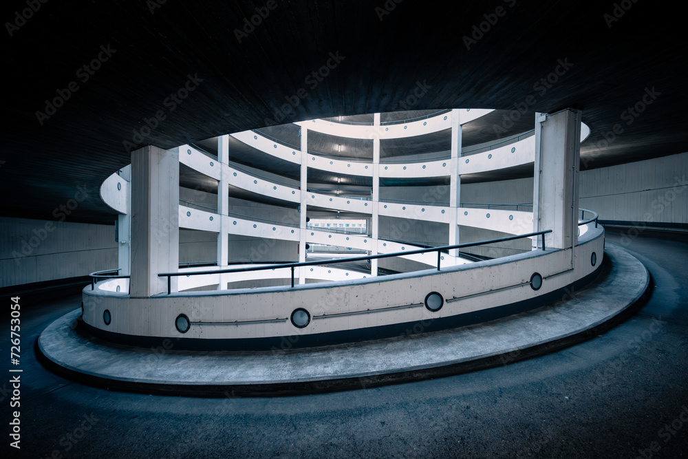 multi storey car parking garage spiral ramp Stock Photo | Adobe Stock