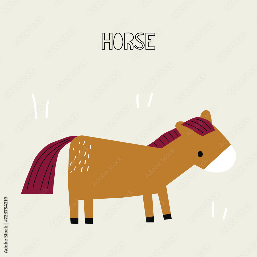 Farm animals cards. agriculture animals vector set for educational kids ...