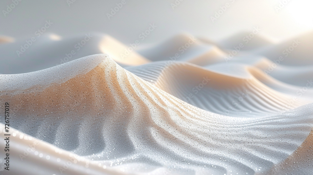 White Creamy Sand Texture Background with Muted Surrealism Effect Showing Mounds, Waves, and ...