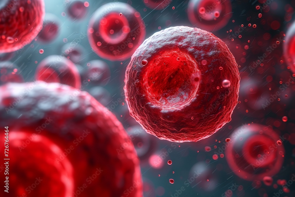 Vibrant red cells flow through a sea of white, representing the life ...
