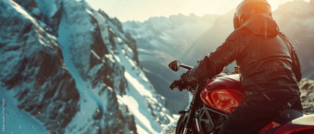 Motorcycle. Close-up. Professional motorbike rider, riding with high ...