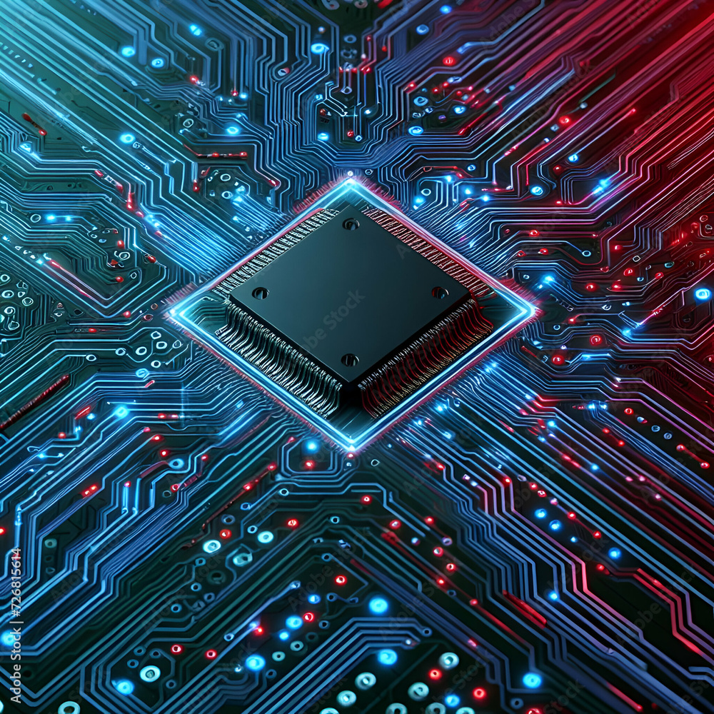 Abstract Digital Background Fine Line Technology Circuit Board Texture ...