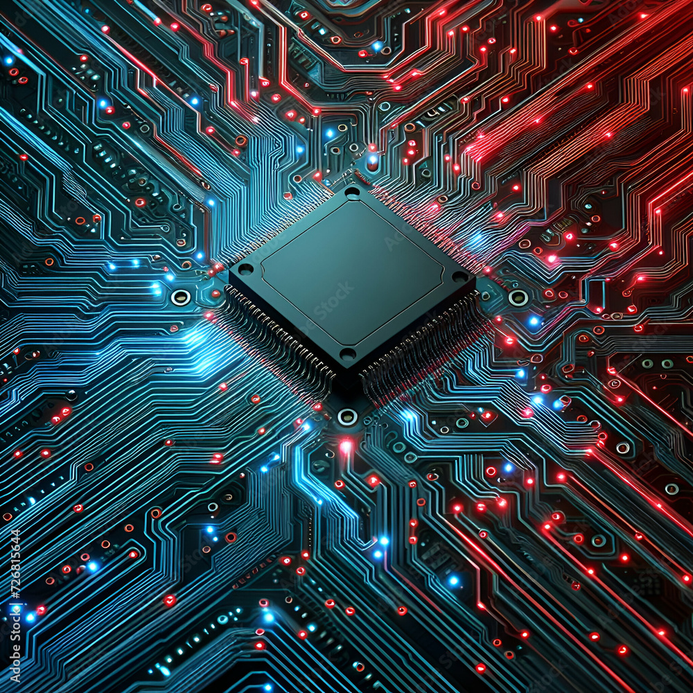 Abstract Digital Background Fine Line Technology Circuit Board Texture ...