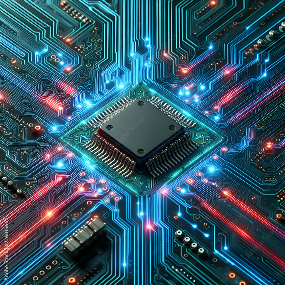 Abstract Digital Background Fine Line Technology Circuit Board Texture ...