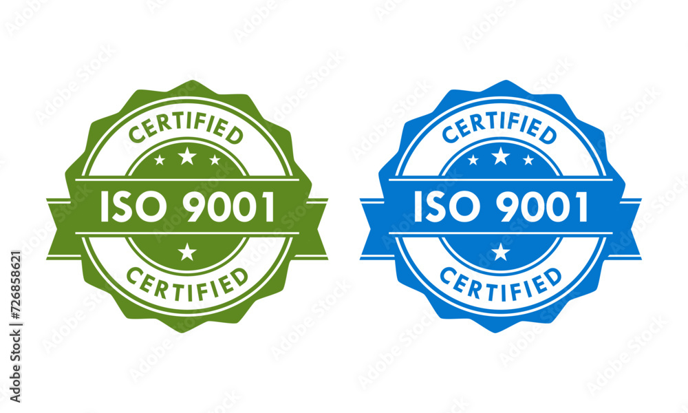 ISO 9001 certified logo template illustration Stock Vector | Adobe Stock