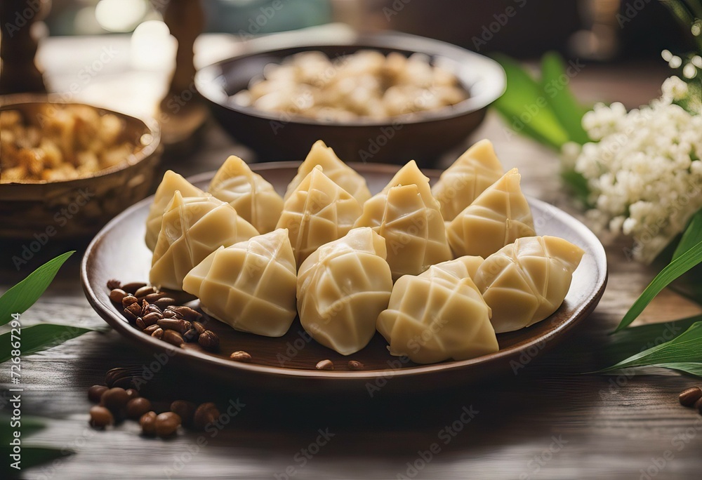 casing Eid leaves rice background Ketupats Ketupat natural rice ...