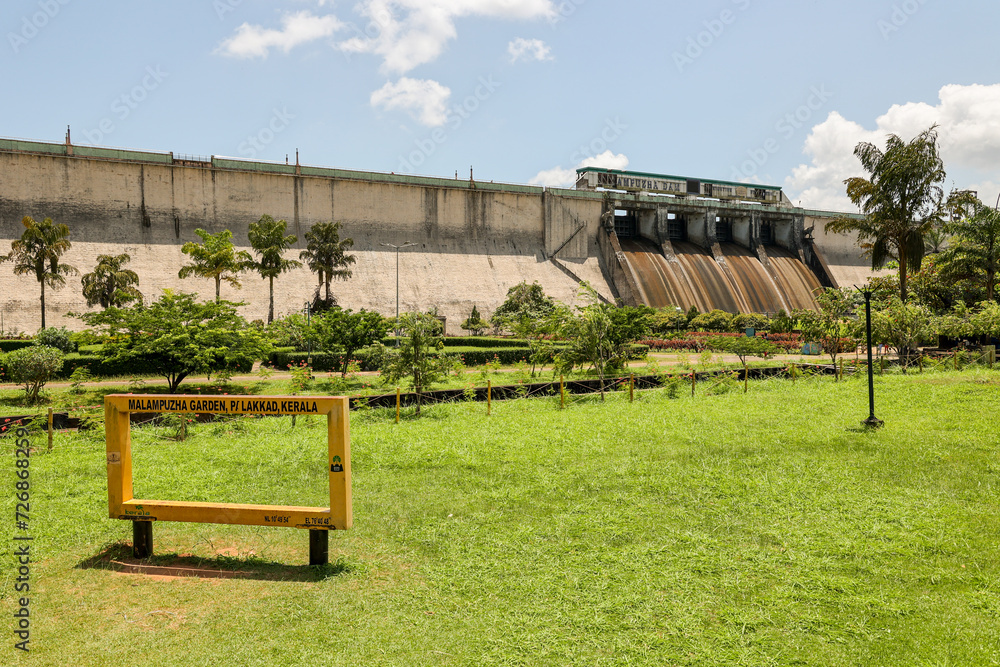 Malampuzha dam view at Palakkad district Kerala South India. Boating at ...