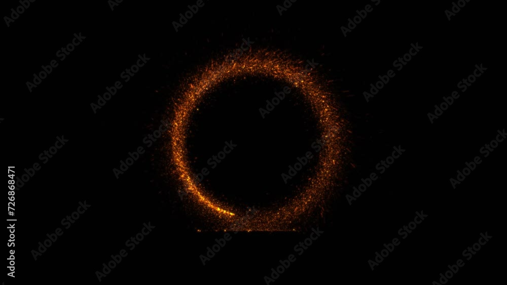 Fantastic magic portal on black background. Detailed UHD animation with ...