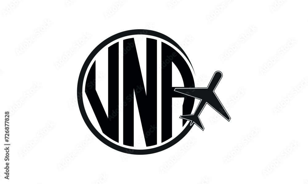 VNA three initial letter circle tour & travel agency logo design vector ...