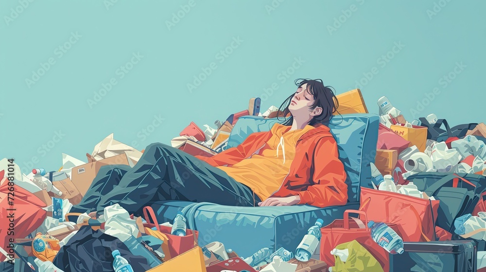 Banner Design for Hoarding Disorder Mental Issue Stock Illustration ...