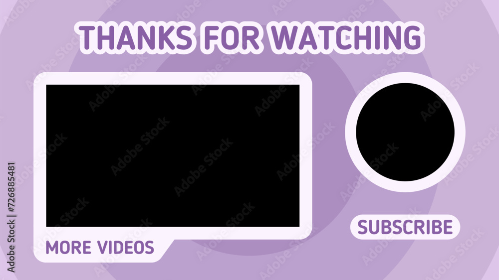 end screen background vector for video content Stock Vector | Adobe Stock