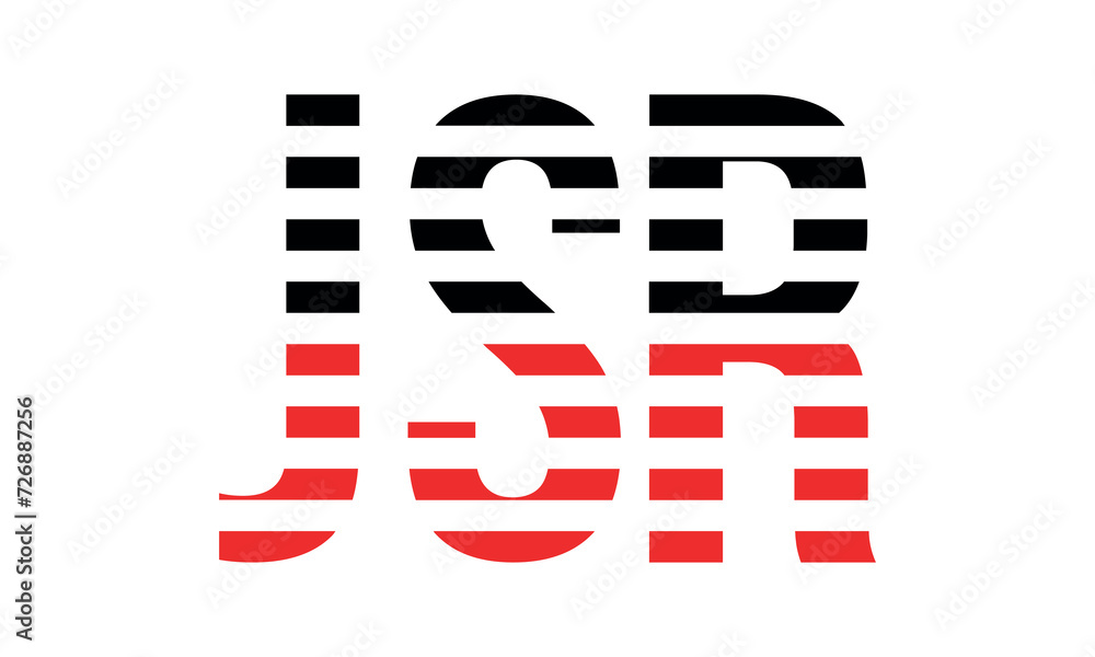 JSR three initial letter iconic line negative space minimal logo design ...