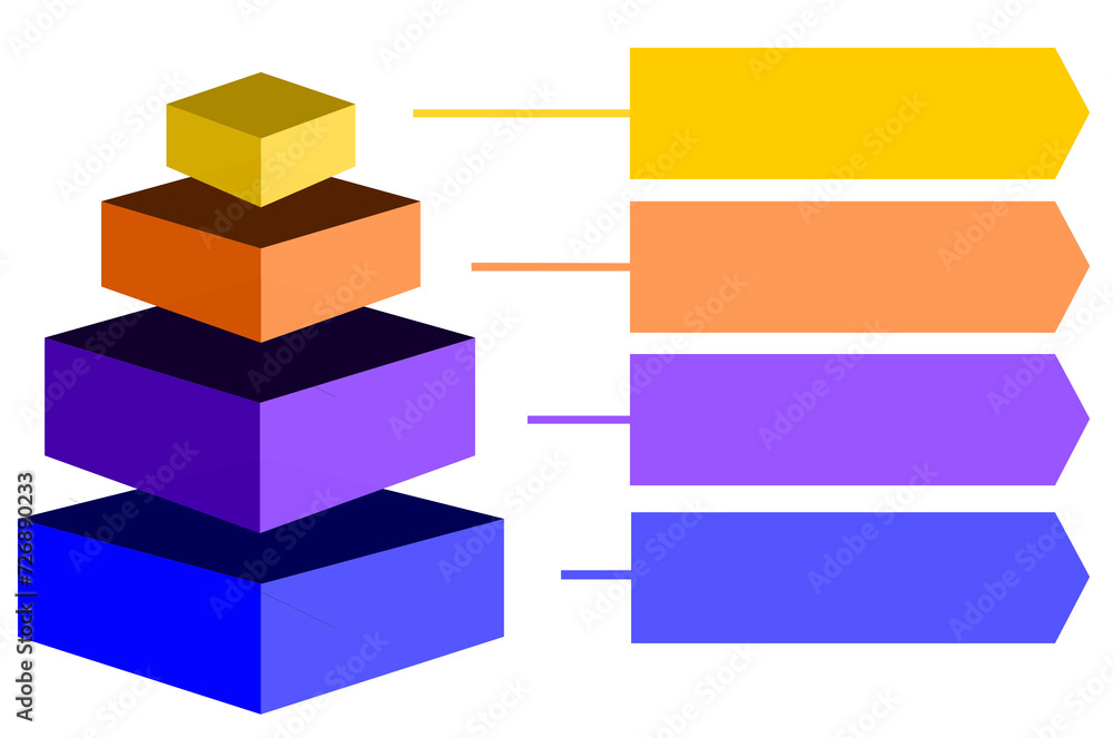 Infographic of purple with blue with orange and yellow square box ...