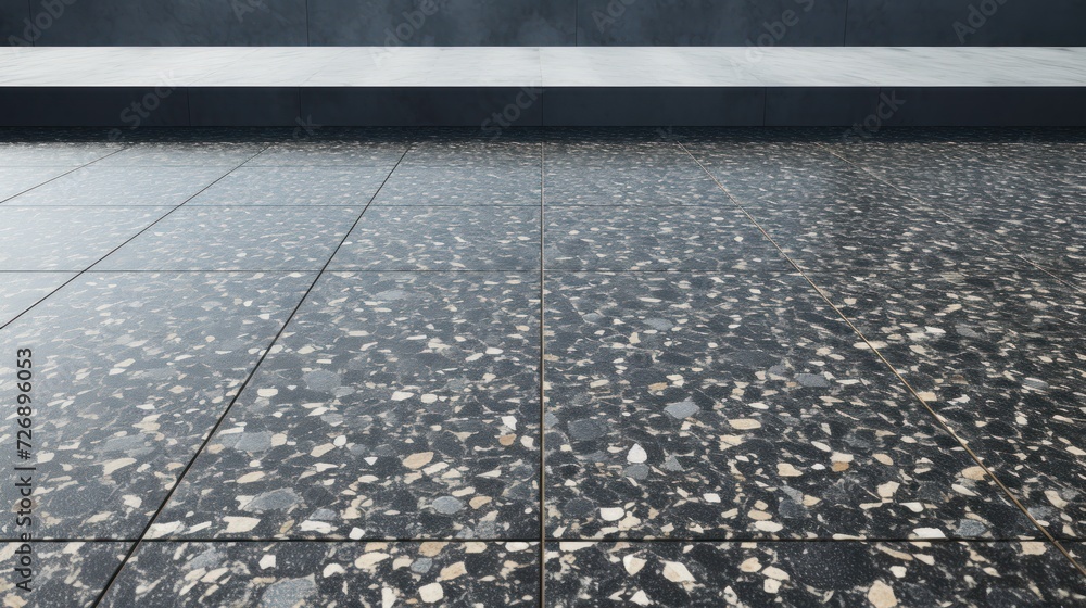 Seamless terrazzo floor Beautiful black terrazzo stone texture ...