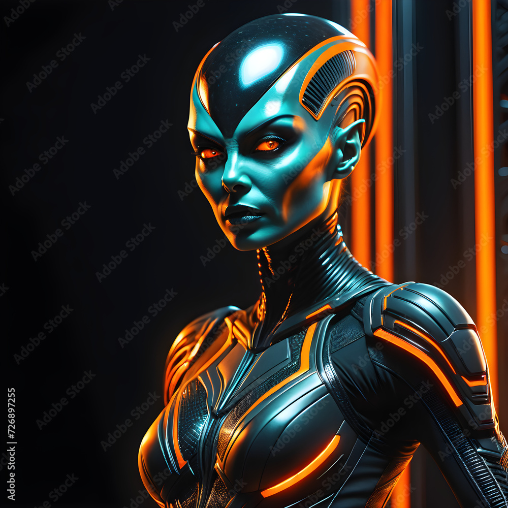 Zdjęcie Stock: In this striking action pose full body portrait, we ...