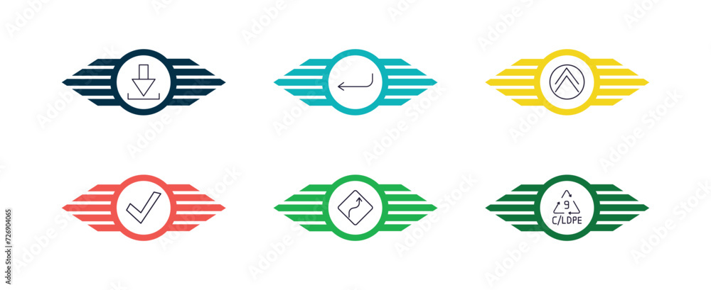 outline icons collection with infographic template. linear icons from user interface concept ...